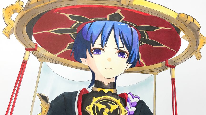 【马克笔手绘】原神散兵同人绘画教程,画风拿捏了!