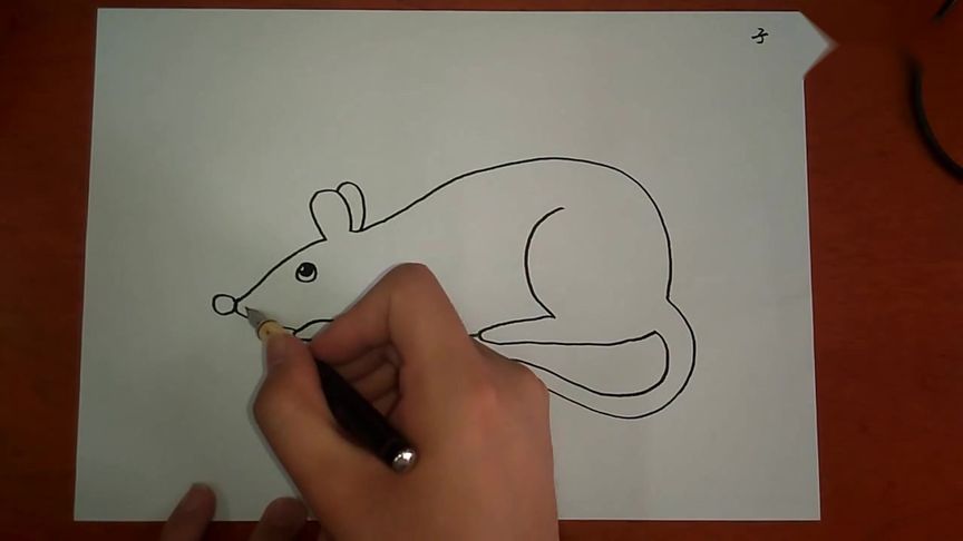 第一课:十二生肖老鼠如何画(简笔画基础教学)