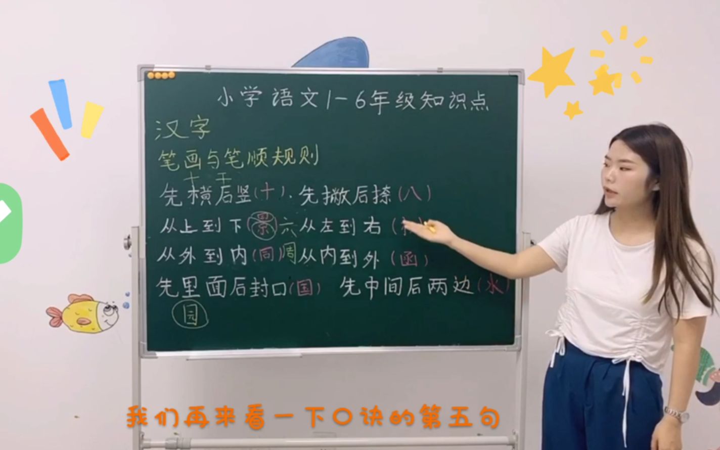 标题:小学生基础知识——汉字笔画笔顺规则