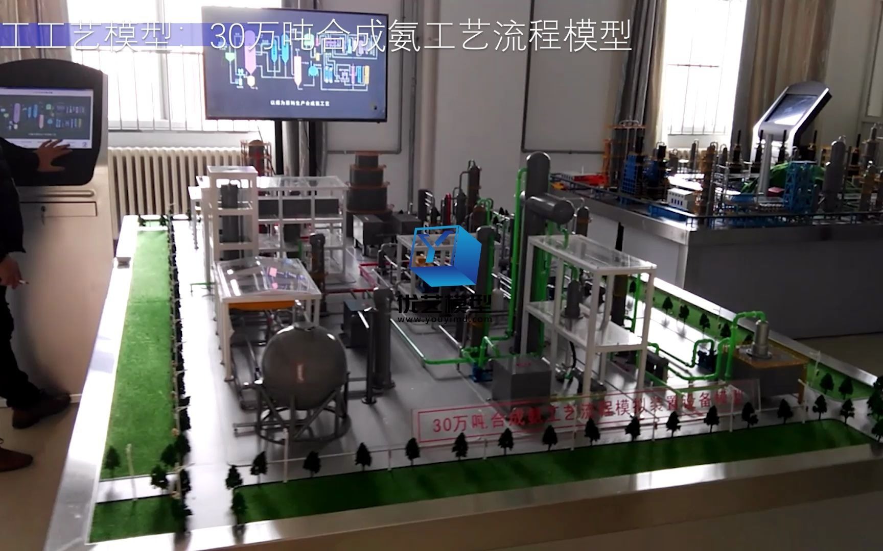 【湖南优艺模型】30万吨合成氨工艺流程模型,合成氨流程模型