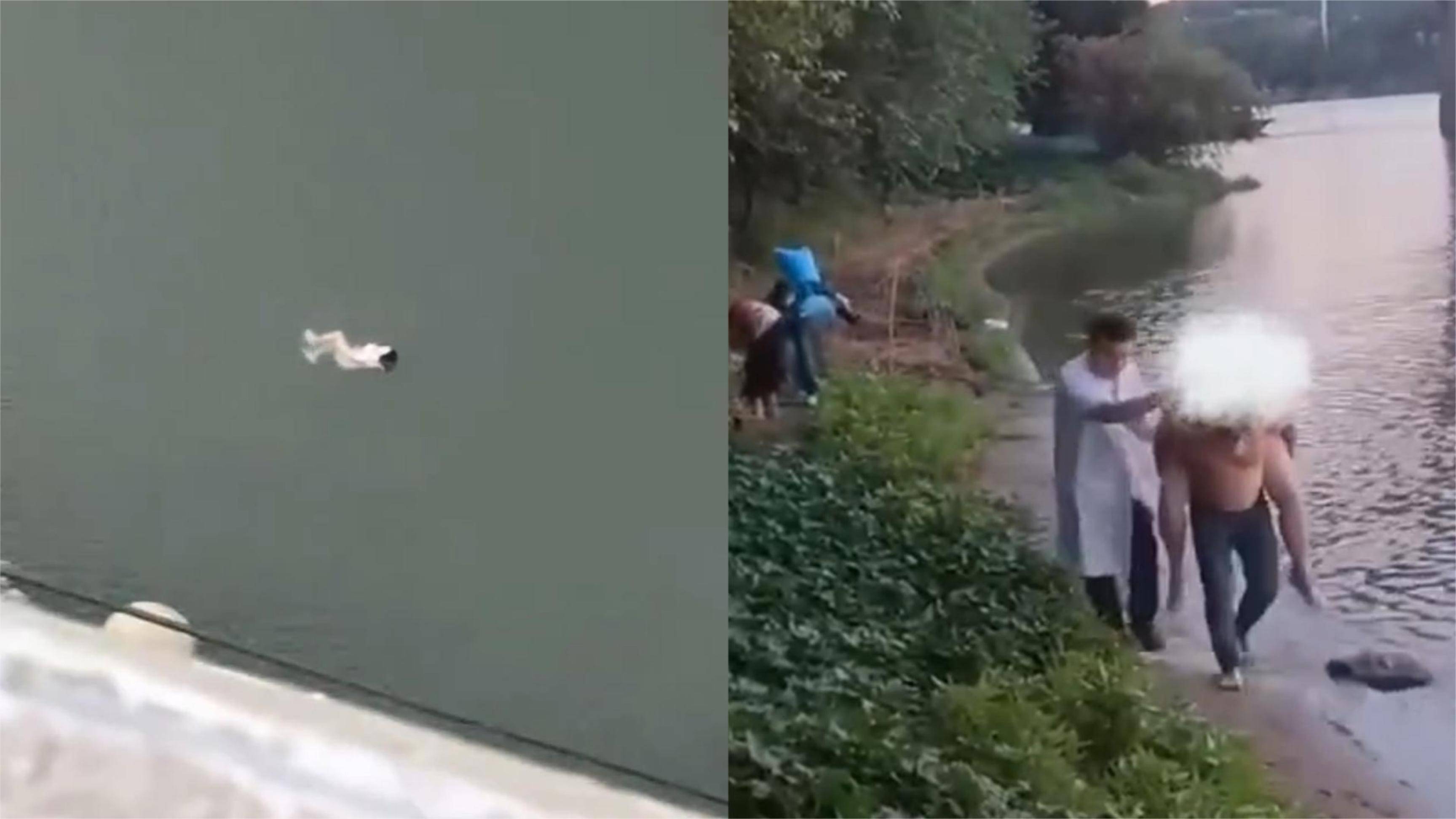 女子跳河,热心大哥跳河5分钟救起落水女子:救上来的第六个人