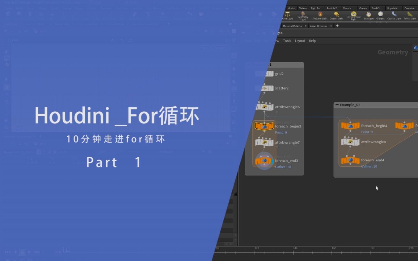 Houdini 10分钟带你走进For循环-中文 CGReview