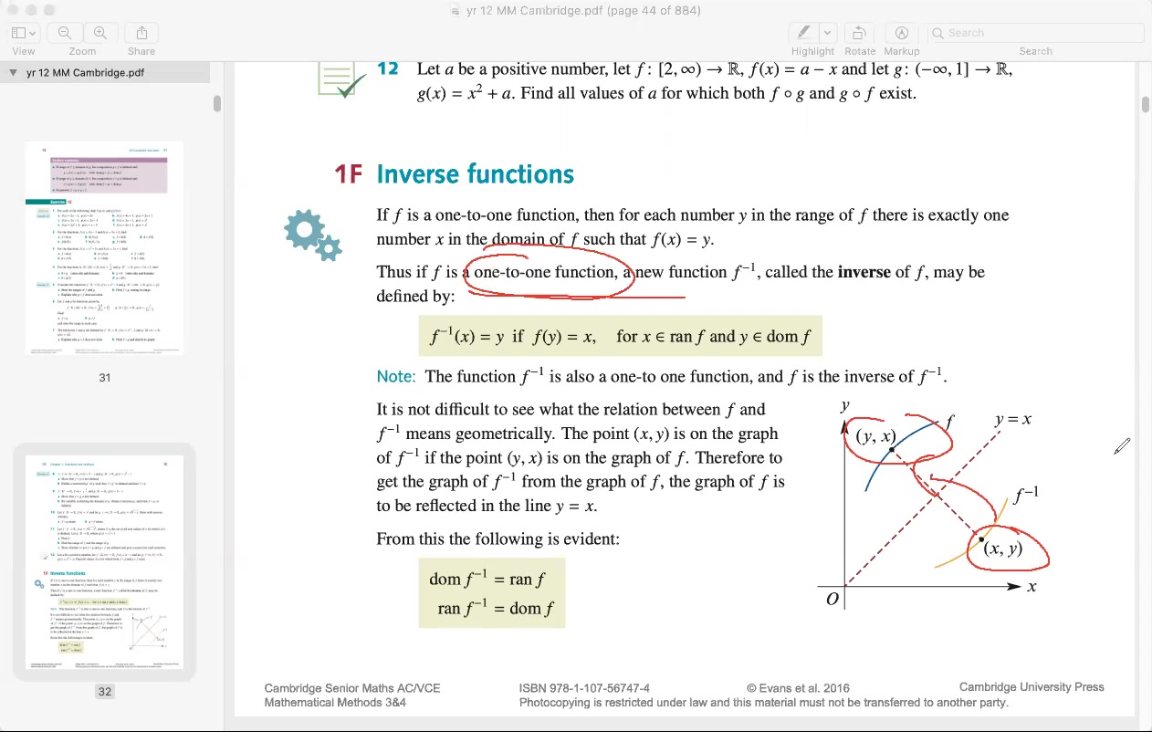 VCE 中数MM 1F_inverse function 反函数