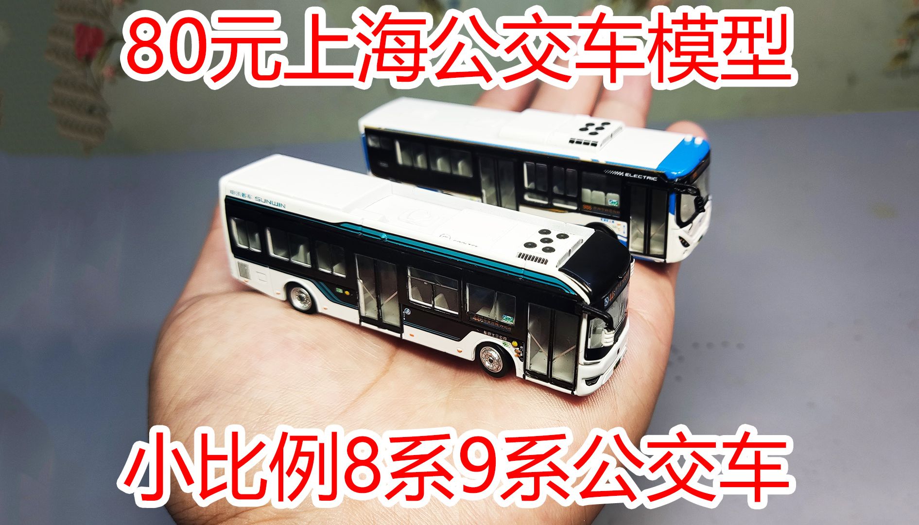 【方老弟模玩】80元的小比例8系和9系上海公交车模型!