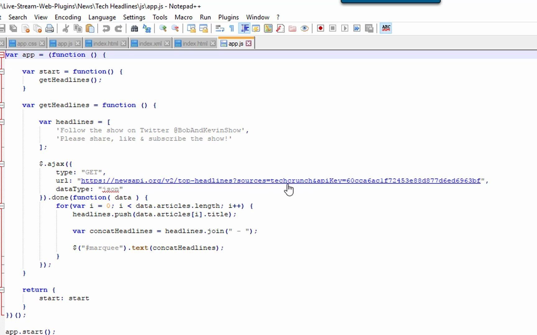 使用JS, CSS and HTML创建OBS插件