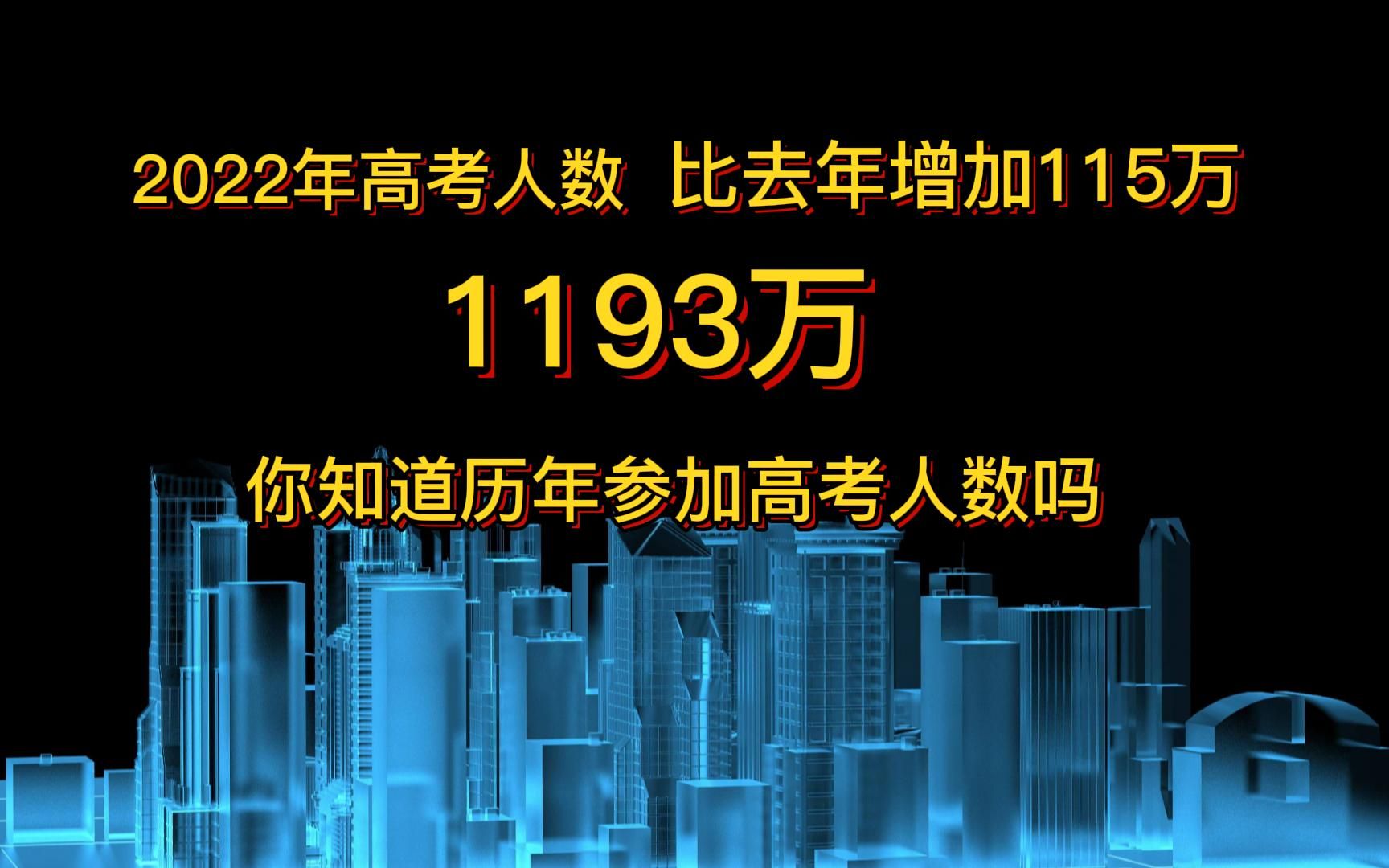 2022年全国高考报名人数达1193万 比去年增加115万,复读生有353万?...