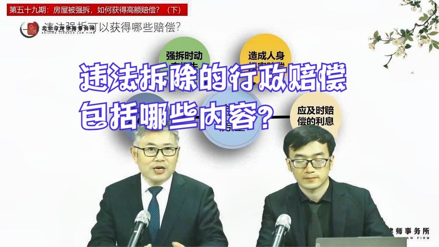 北京拆迁律师:违法拆除的行政赔偿,包括哪些内容?