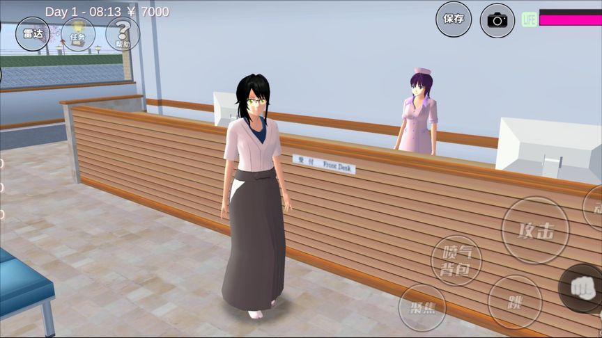 [琅琅]樱花校园模拟器 肚子不舒服去医院,小姐姐也不管我?