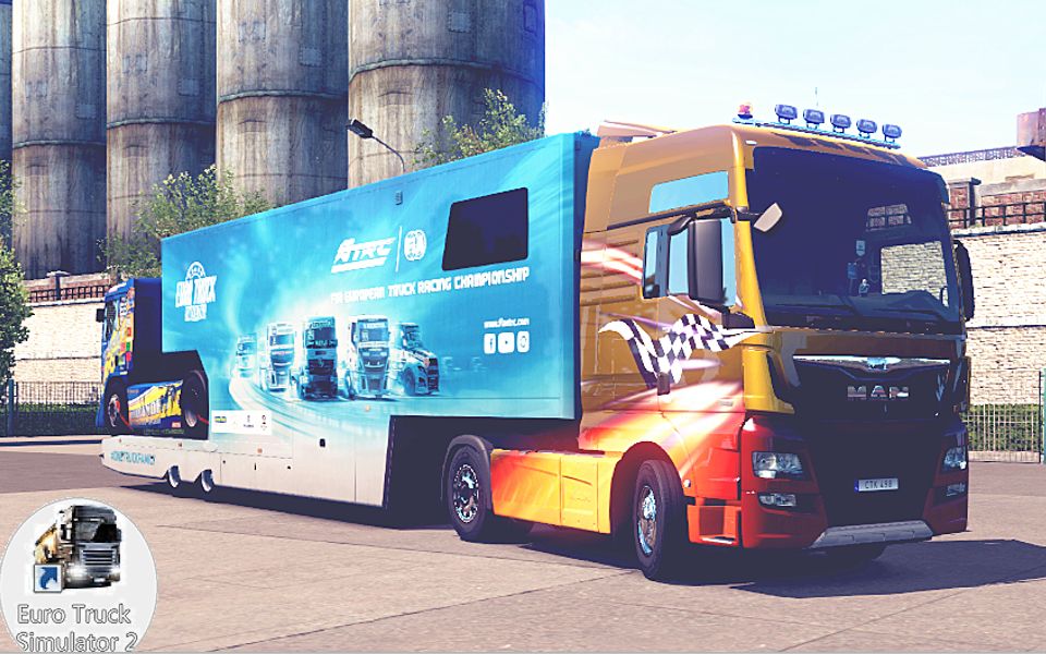 欧洲卡车模拟2 [A7解说]167 外部任务 曼恩TGX18 560 运输赛车 柏林--...