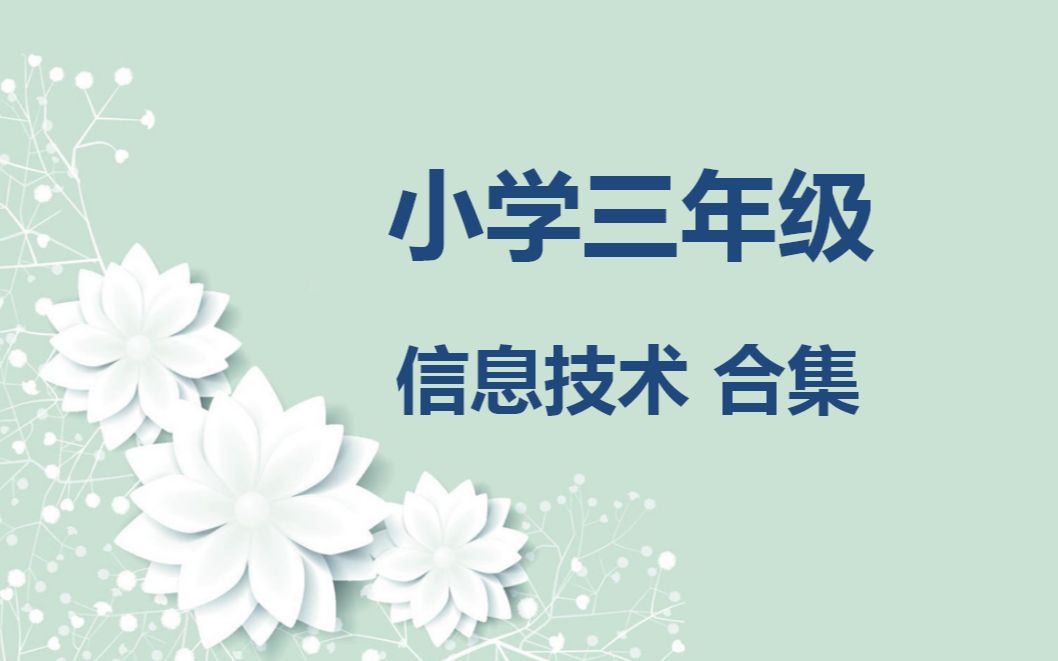 小三计算机 网课合集