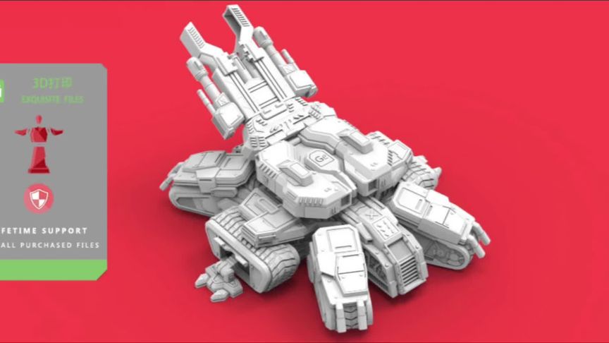 3D打印图纸:攻城坦克,3D打印模型、模型图纸分享#3d打印 #模型