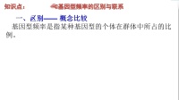 基因频率和基因型频率的区别与联系-高三生物易错知识点校本化微课...
