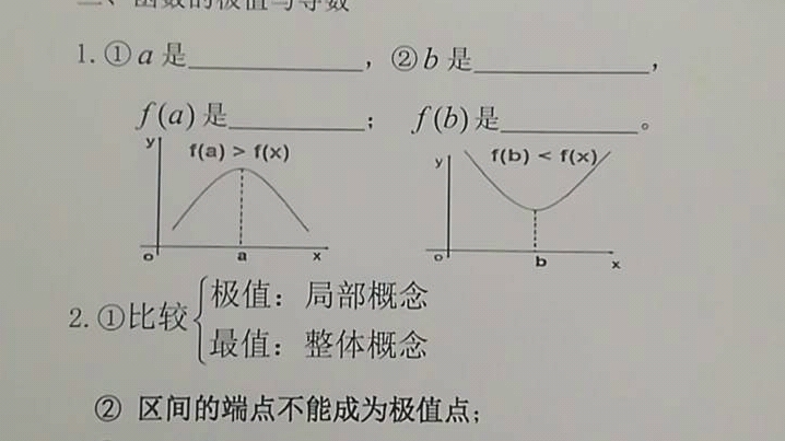 导数的应用复习(3)《函数的极值与导数》