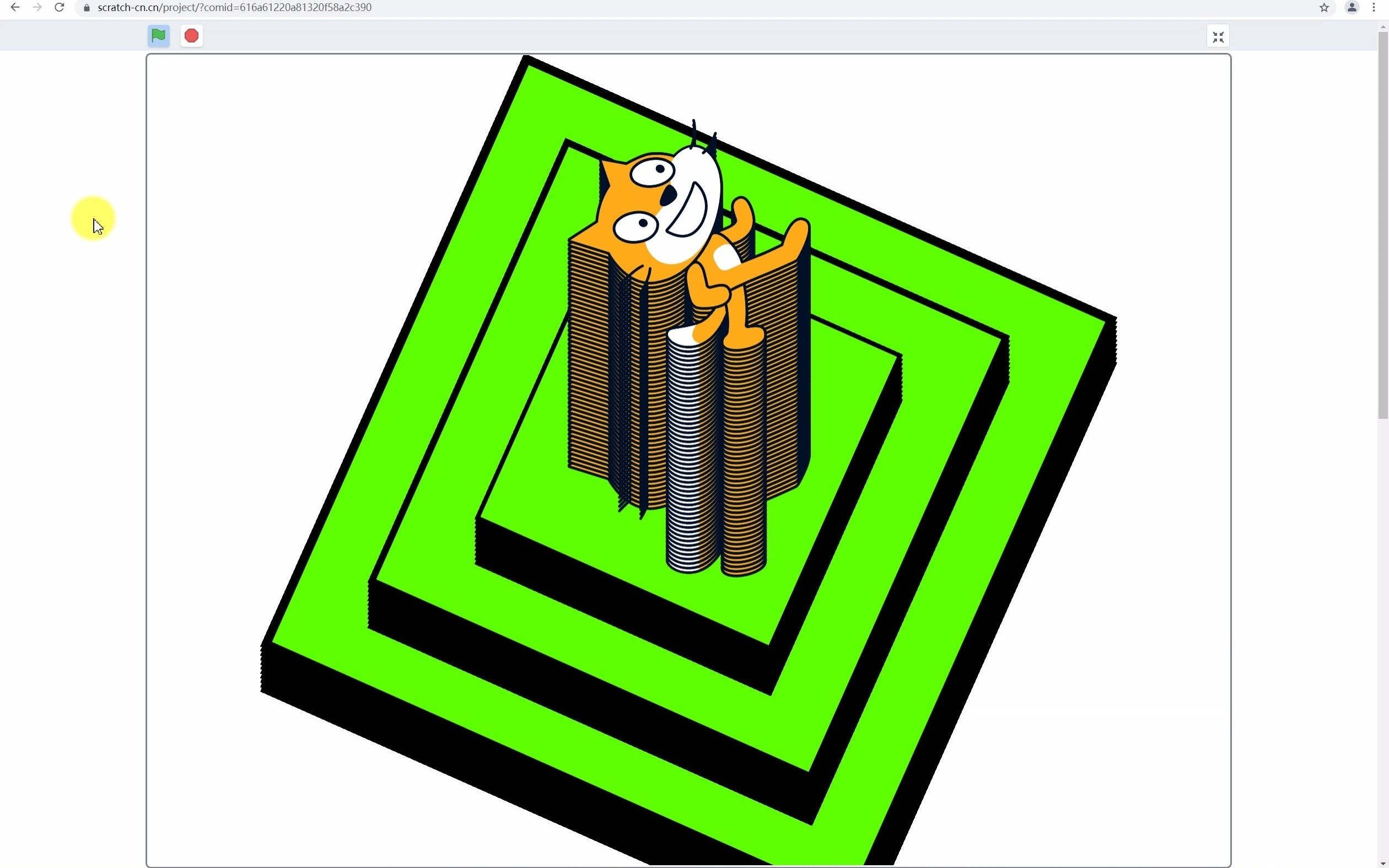 使用克隆体实现3D效果(scratch)