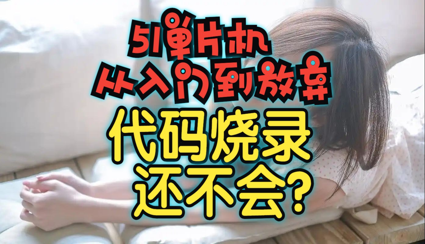 代码烧录还不会?【51单片机从入门到放弃】
