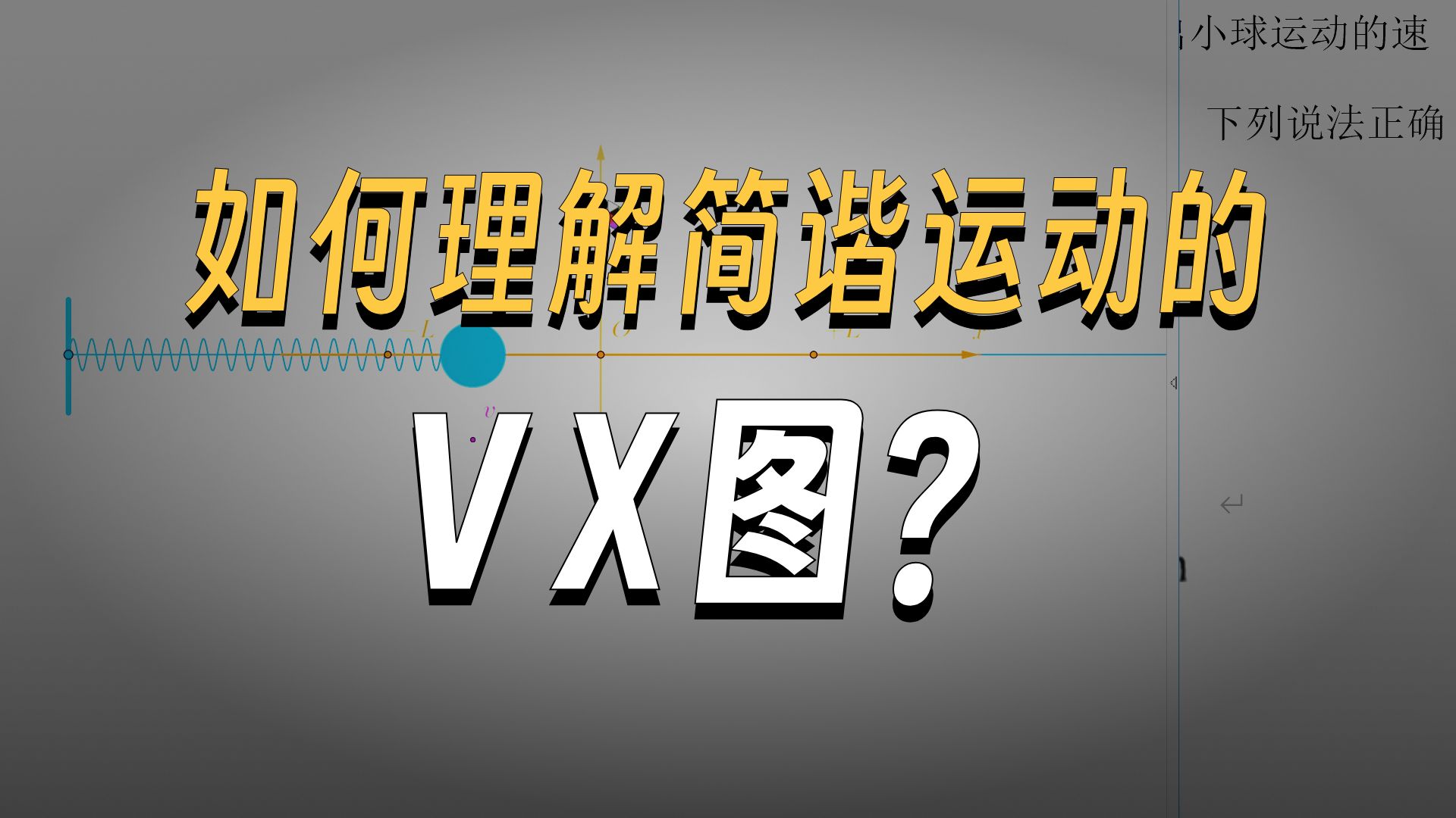 基于v-x椭圆图像的水平面简谐运动分析