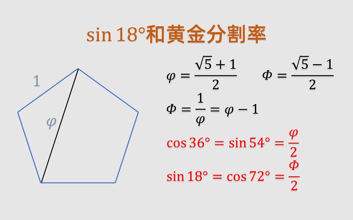 sin18°和黄金分割率
