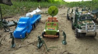 玩具士兵军用车辆半卡车雷达车