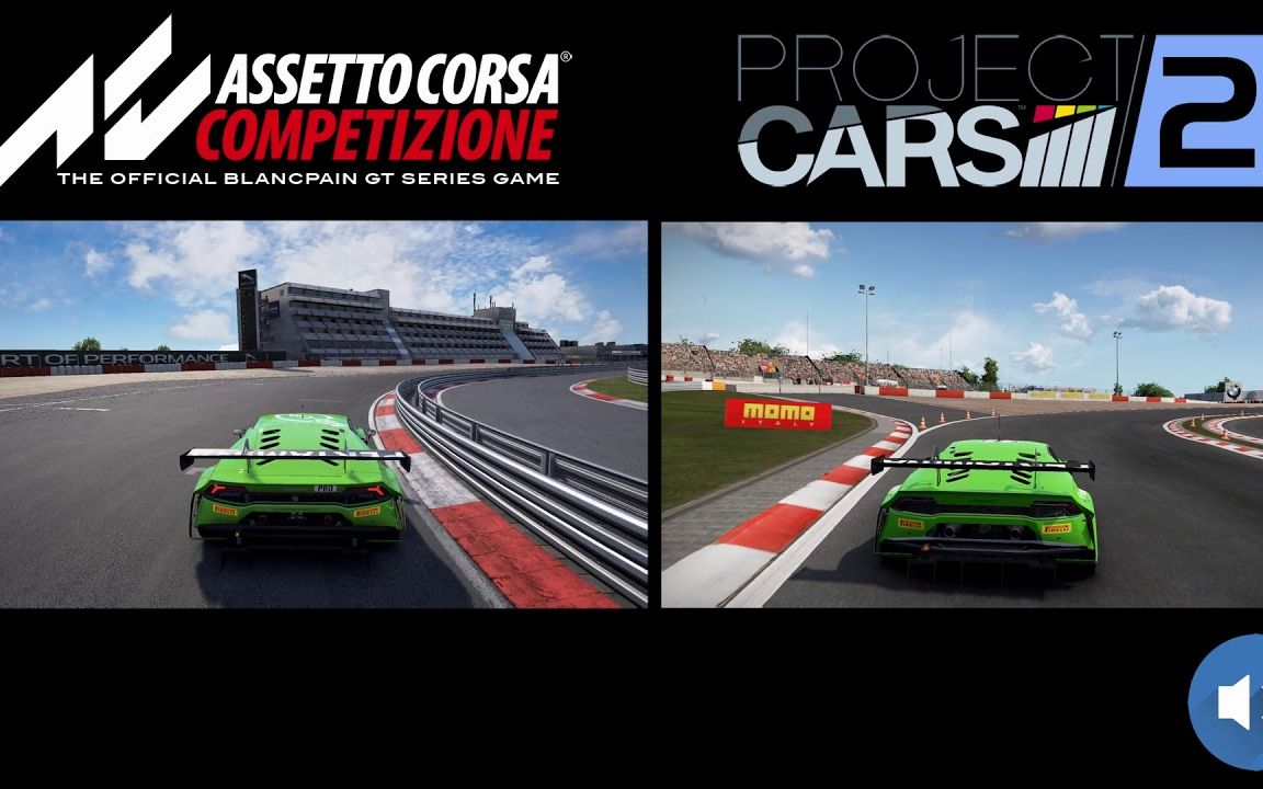 【虚幻4战得过疯狂社?】神力科莎竞技【ACC】VS 赛车计划2 同屏对比