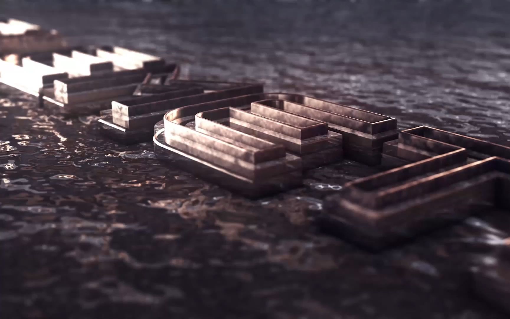 AE教程 ae如何制作高级感水面文字效果?