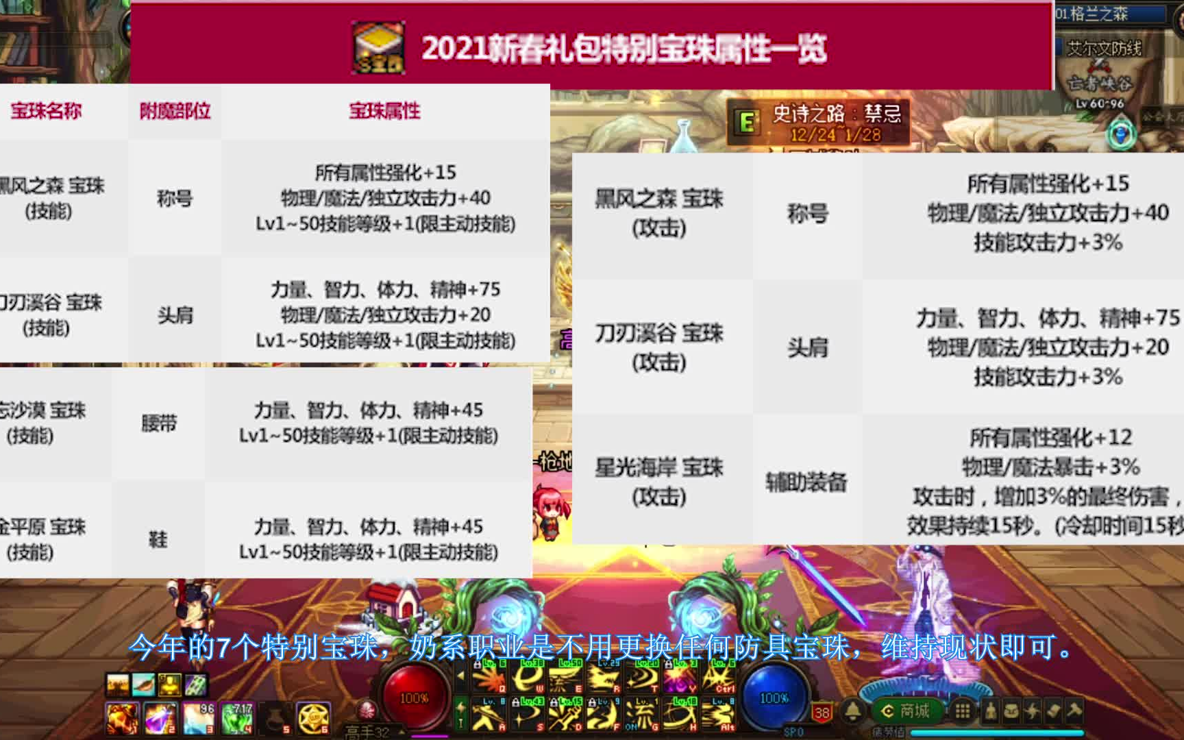 DNF:1分半快速解读春节礼包部分物品强度,和去年对比加强了哪些数据...