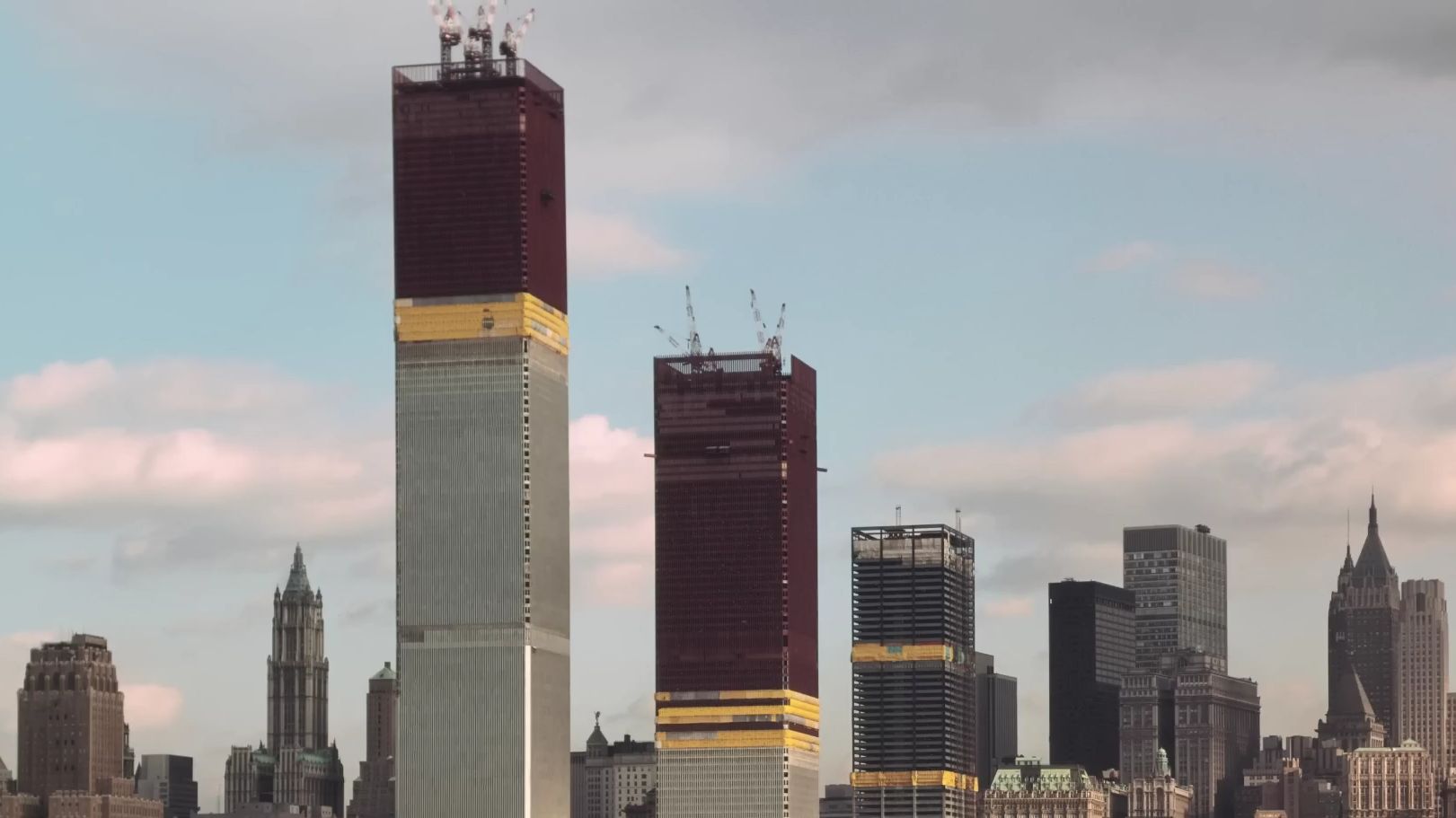 【历史影像│双子塔】曼哈顿下城和世贸中心地区60年代到新世纪的...