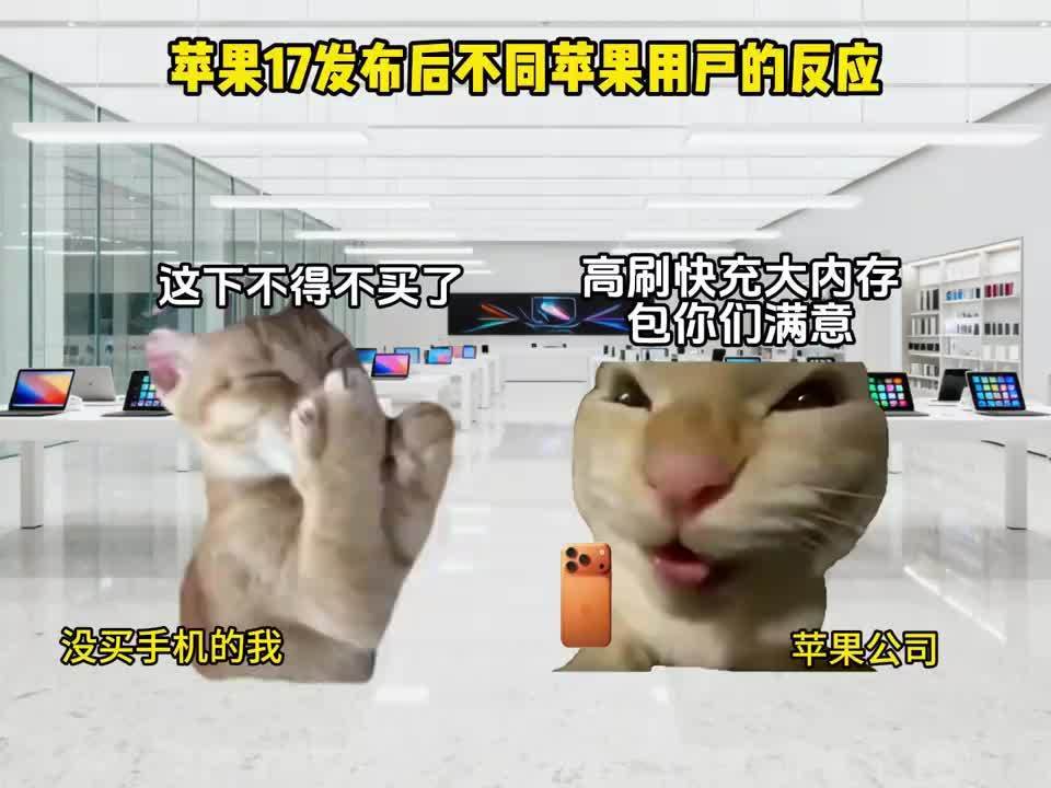 苹果17发布后不同苹果用户的反应