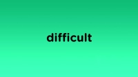 每日一字 : Difficult (难)