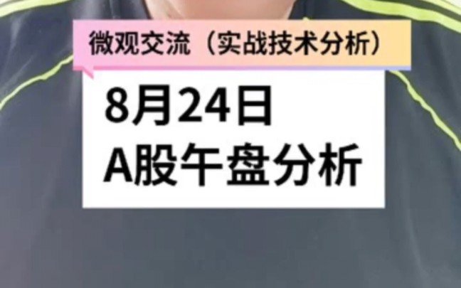 8月24日A股午盘分析