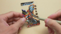 捷德终极形态透明卡片手绘:设计一张签名卡,制作过程太惊喜!