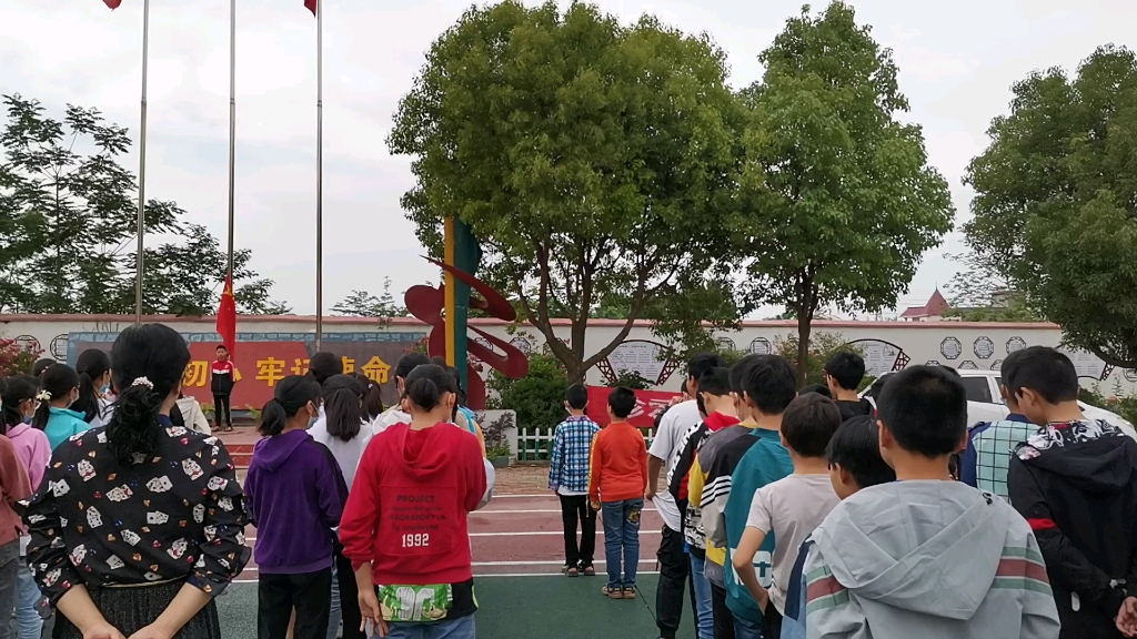农村小学升旗仪式