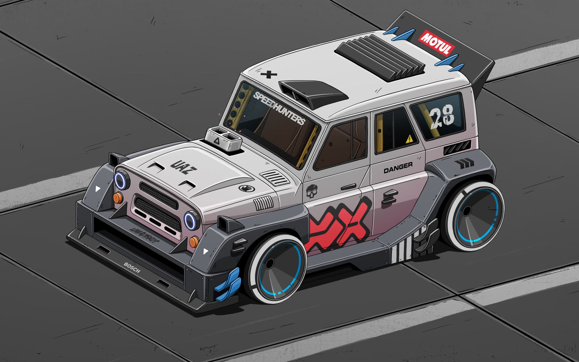 【3dmax建模】超详细小赛车建模,从box到完整的车车模型制作过程讲解