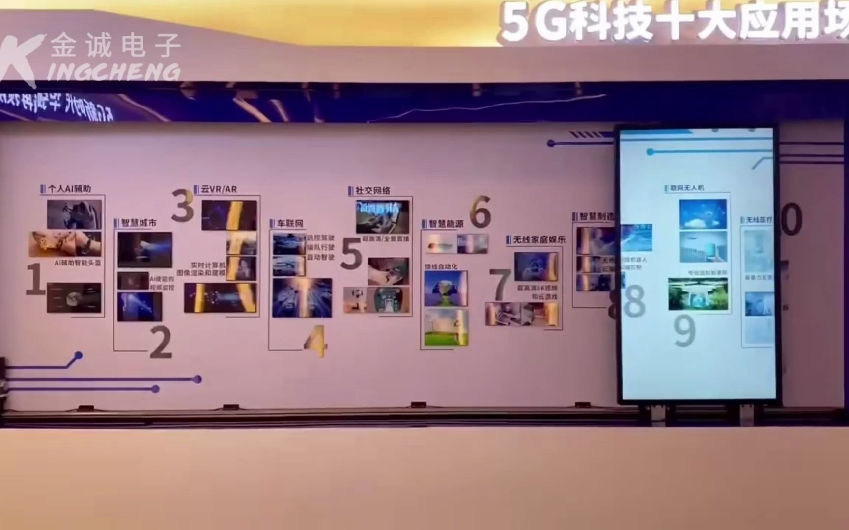 企业展厅设计方案效果图展馆展示墙3D科技数字智能体验互动滑轨屏