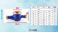铜盖旋翼式热水表