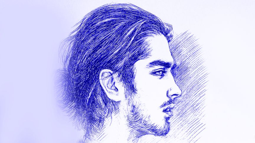 【钢笔画】怎样才能画出像风一样的男子呢?侧脸写实技法展示