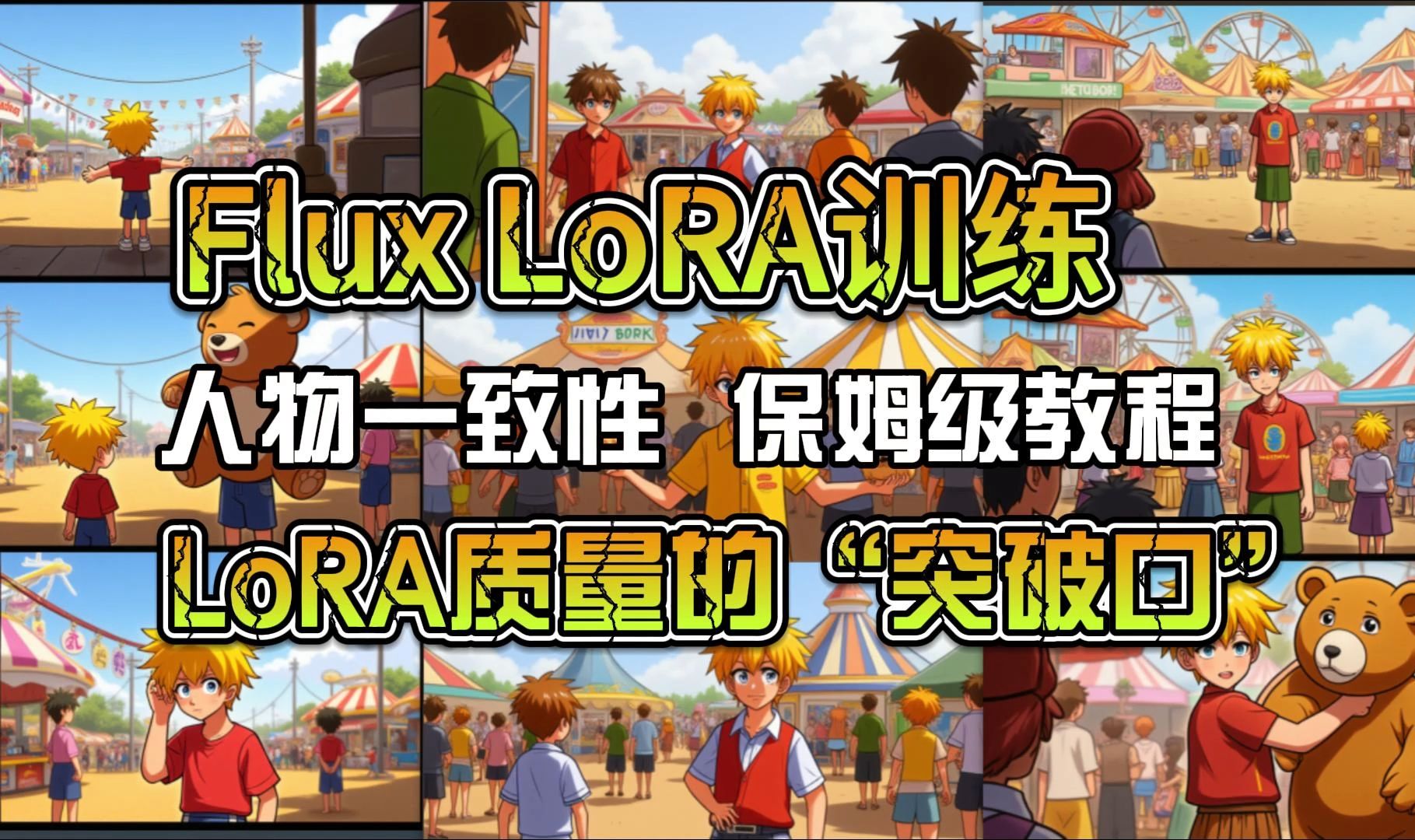 ...教程,FLUX+Lora模型本地在ComfyUI训练,自行生成一致人物数据集