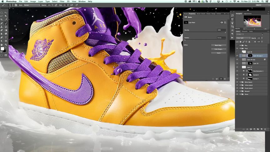 Photoshop漆墨耐克篮球鞋特效制作视频教程5