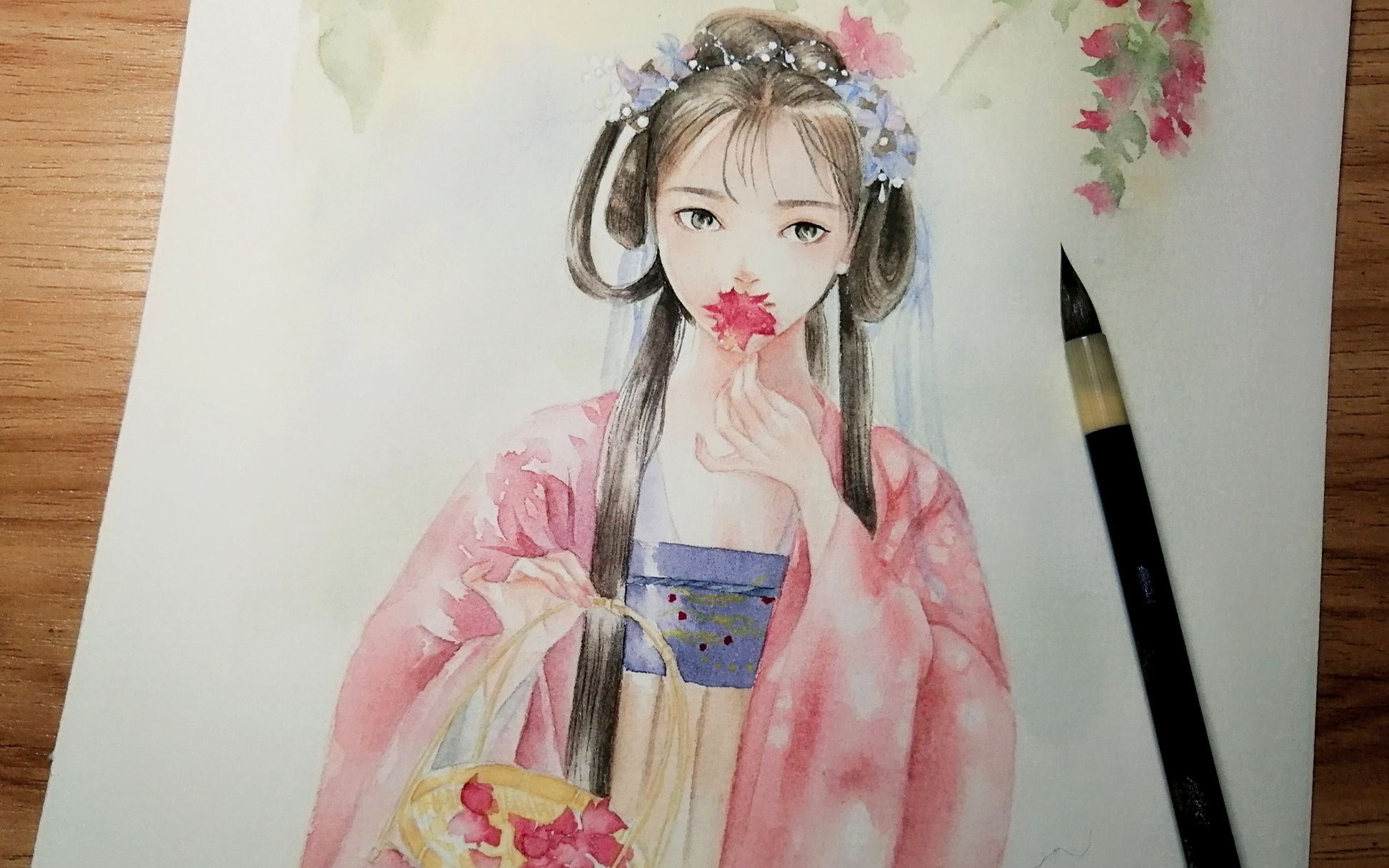 【水彩教程】古风人物上色技巧——入门教程