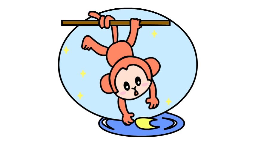 课本中的童话故事猴子捞月简笔画教程儿童学画卡通漫画美术课堂