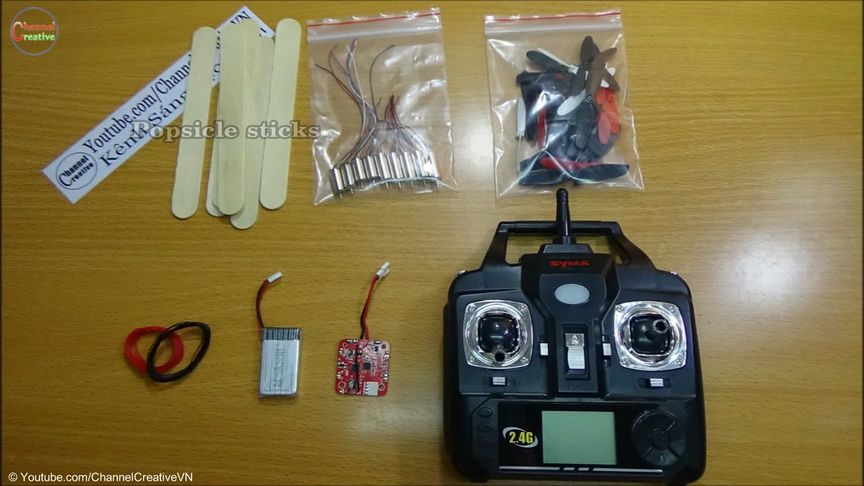 如何制作迷你 RC 遥控四驱无人机模型