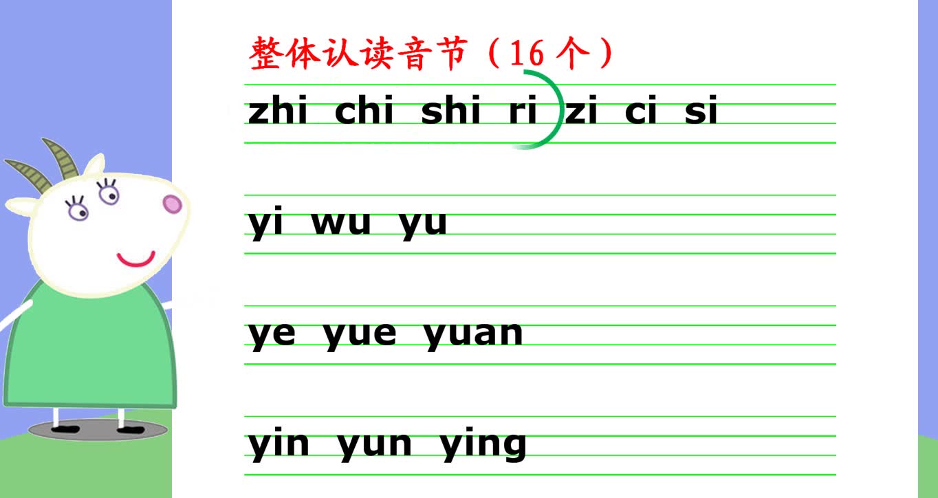 汉语拼音整体认读音节,读音读法