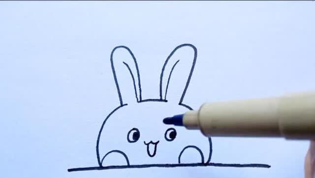 一看就会的简笔画,可爱的小兔子