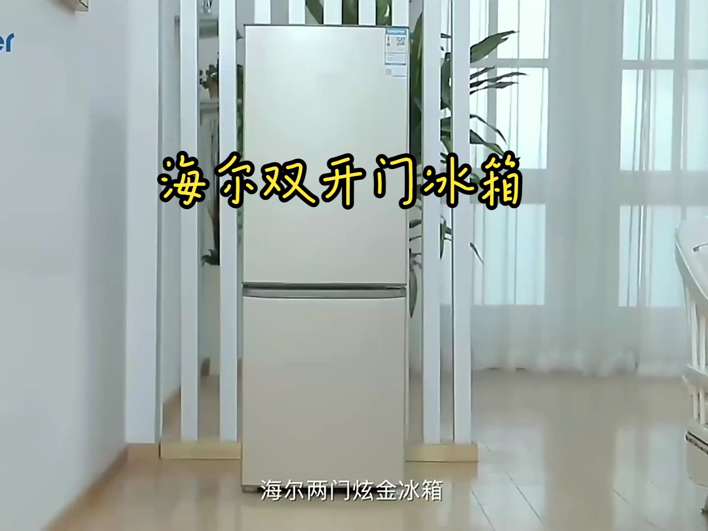 海尔178升两门小型家用电冰箱!