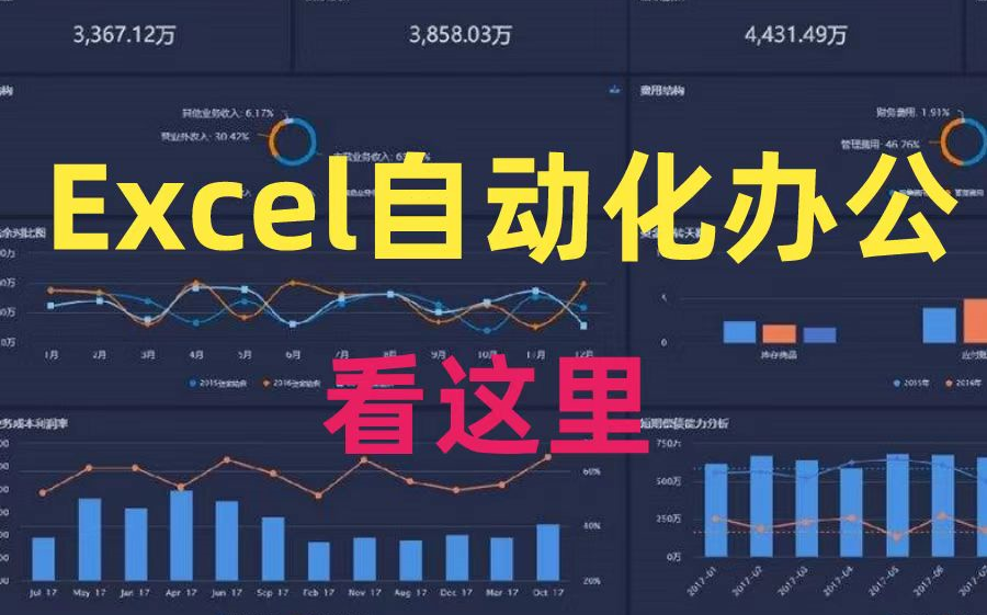 Excel自动化办公来这里全部都有