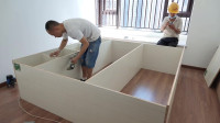 木工现场制作大衣柜,其实非常简单,看完您也会做