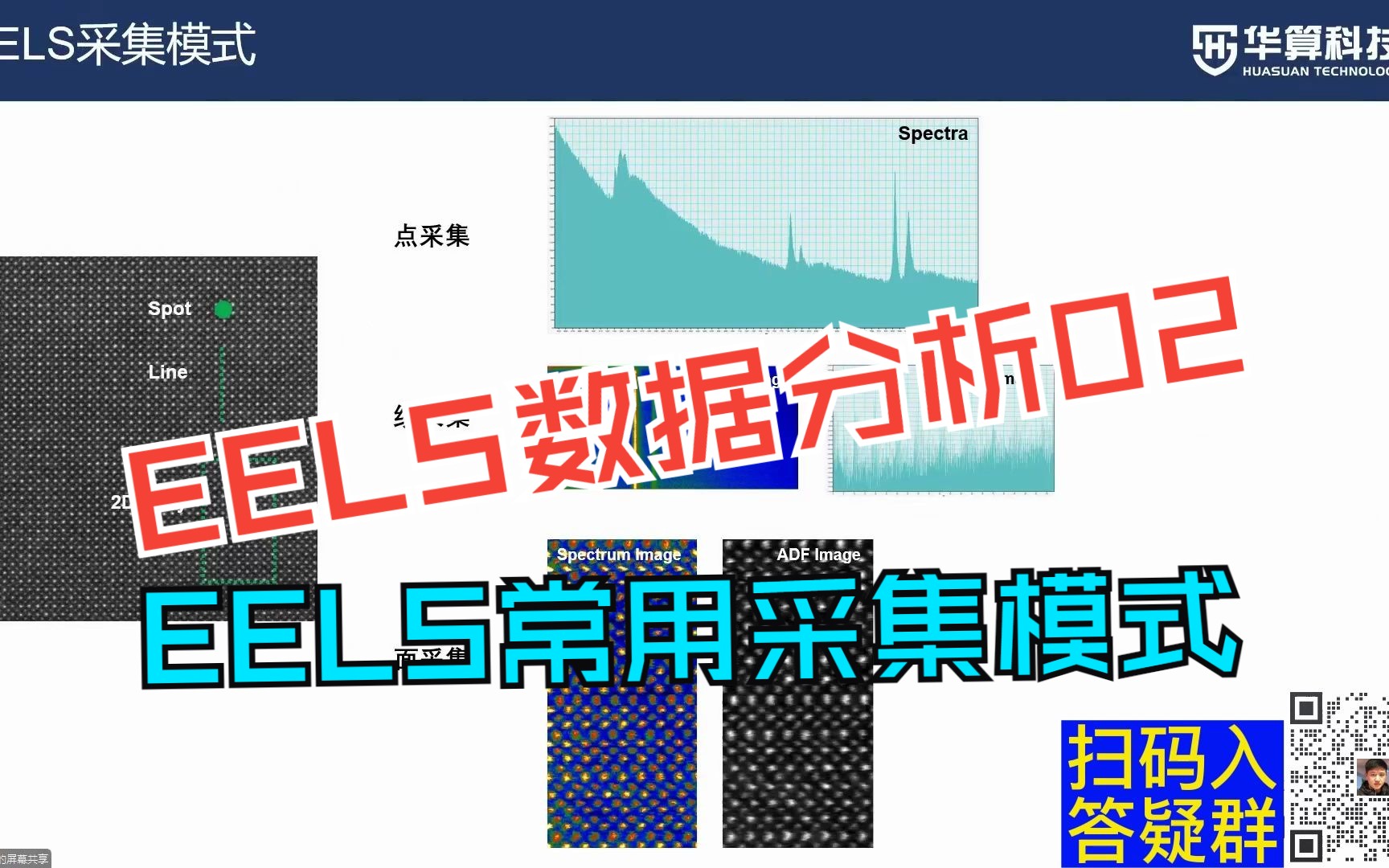 【做测试 找华算】EELS数据分析02_EELS常用采集模式(点扫、线扫...