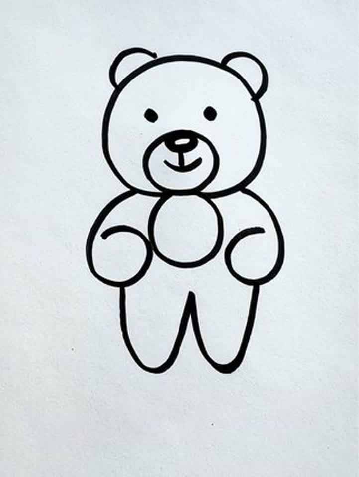 数字8画小熊,简单又可爱,快跟我学起来吧#儿童简笔画 #亲子简笔画 #...