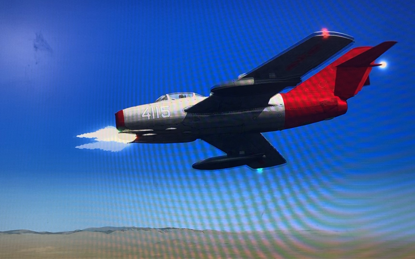 米格15比斯飞机模组 火炮效果测试