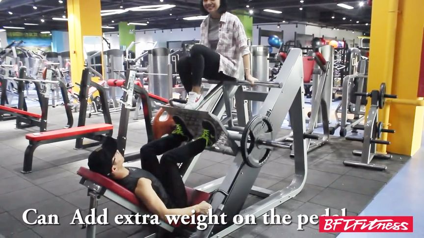 45度倒蹬机 BFT5012 博菲特商用健身房器械 蹬腿训练器使用教程