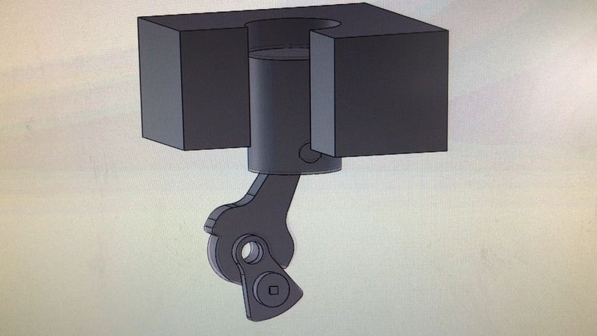 Solid works动画演示凸轮旋转运动带动活塞杆直线运动